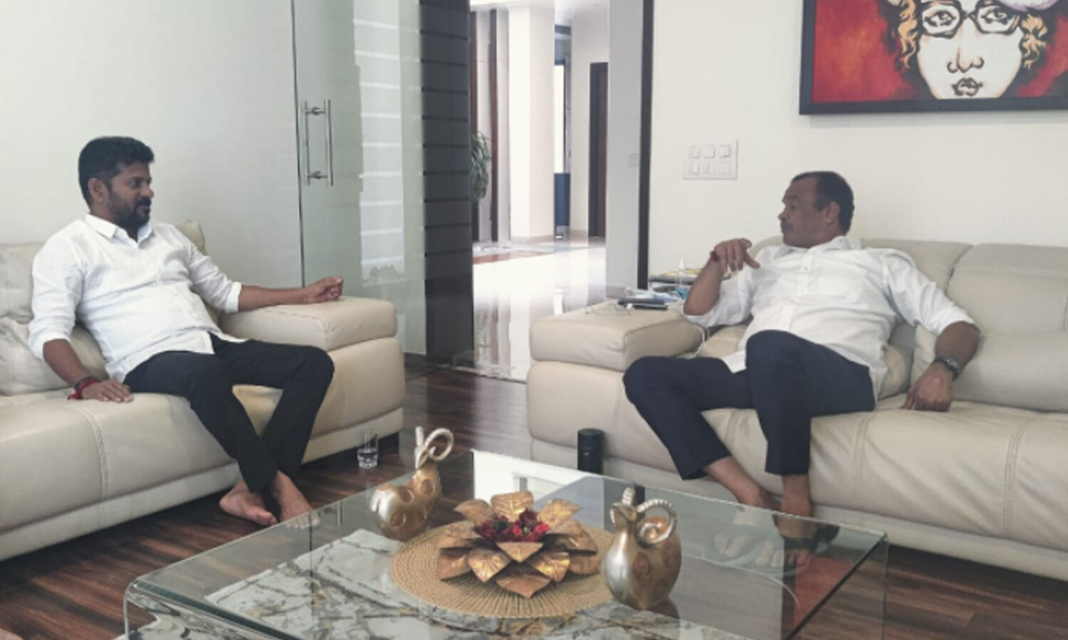 కోమటిరెడ్డి ఇంటికి రేవంత్ | telangana chief revanth reddy came to the ...