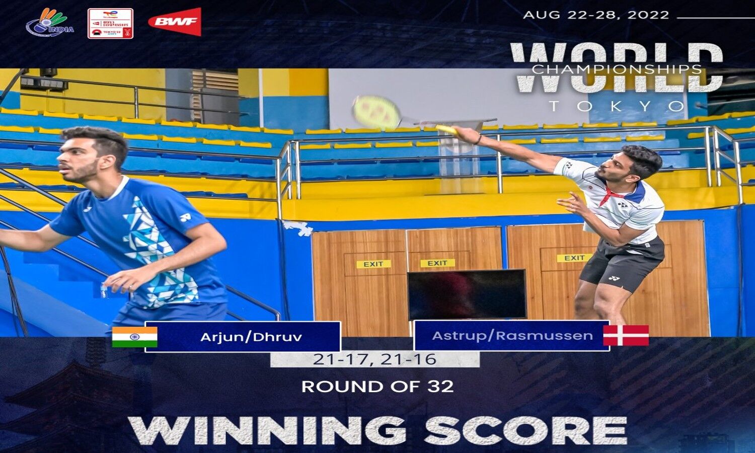 డబుల్స్ లో 8వ సీడ్ కు షాకిచ్చిన ధృవ్ కపిల- MR అర్జున్ జోడీ | Indian ...