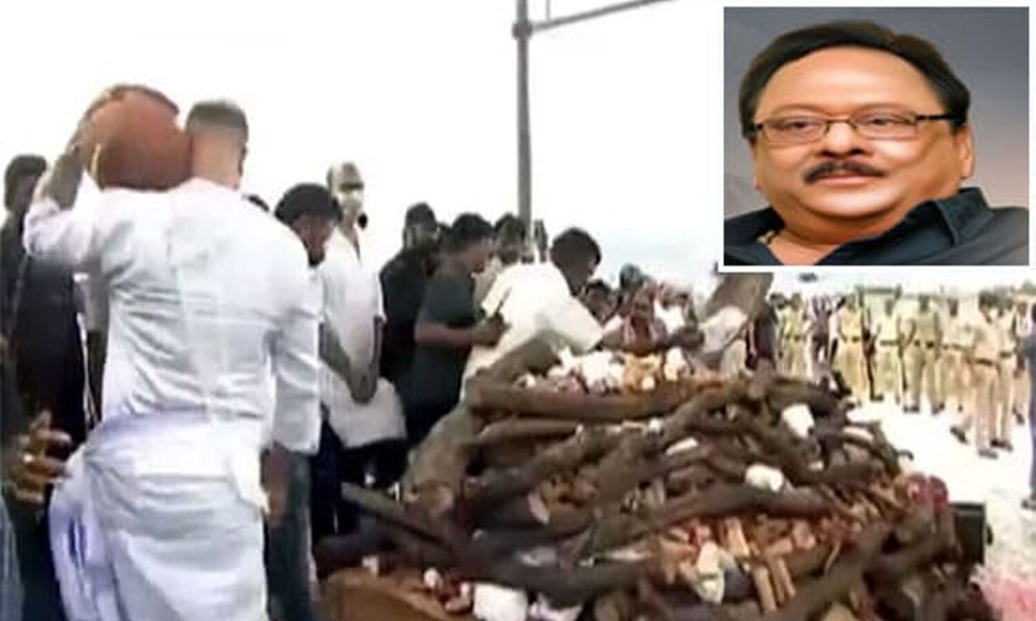 ముగిసిన మొగల్తూరు రారాజు కృష్ణంరాజు అంత్యక్రియలు | krishnam raju last ...