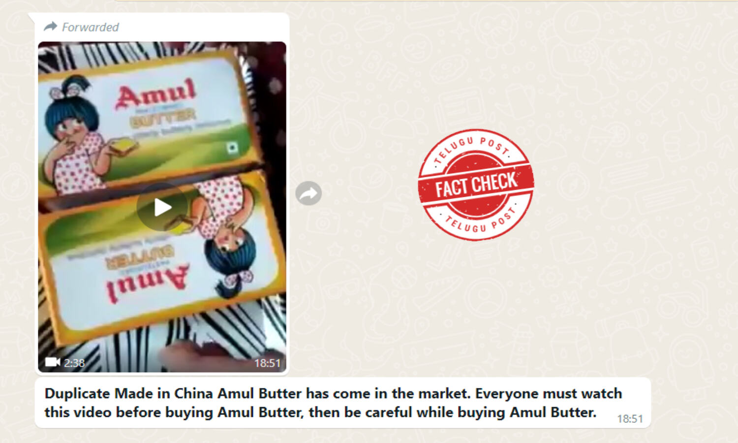 Fact Check: Video warning about China-made Amul butter packet in market ...