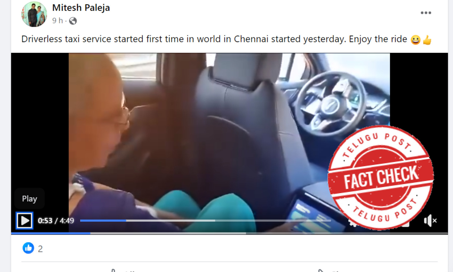 Fact Check: Viral video showing driverless taxi service makes a false ...