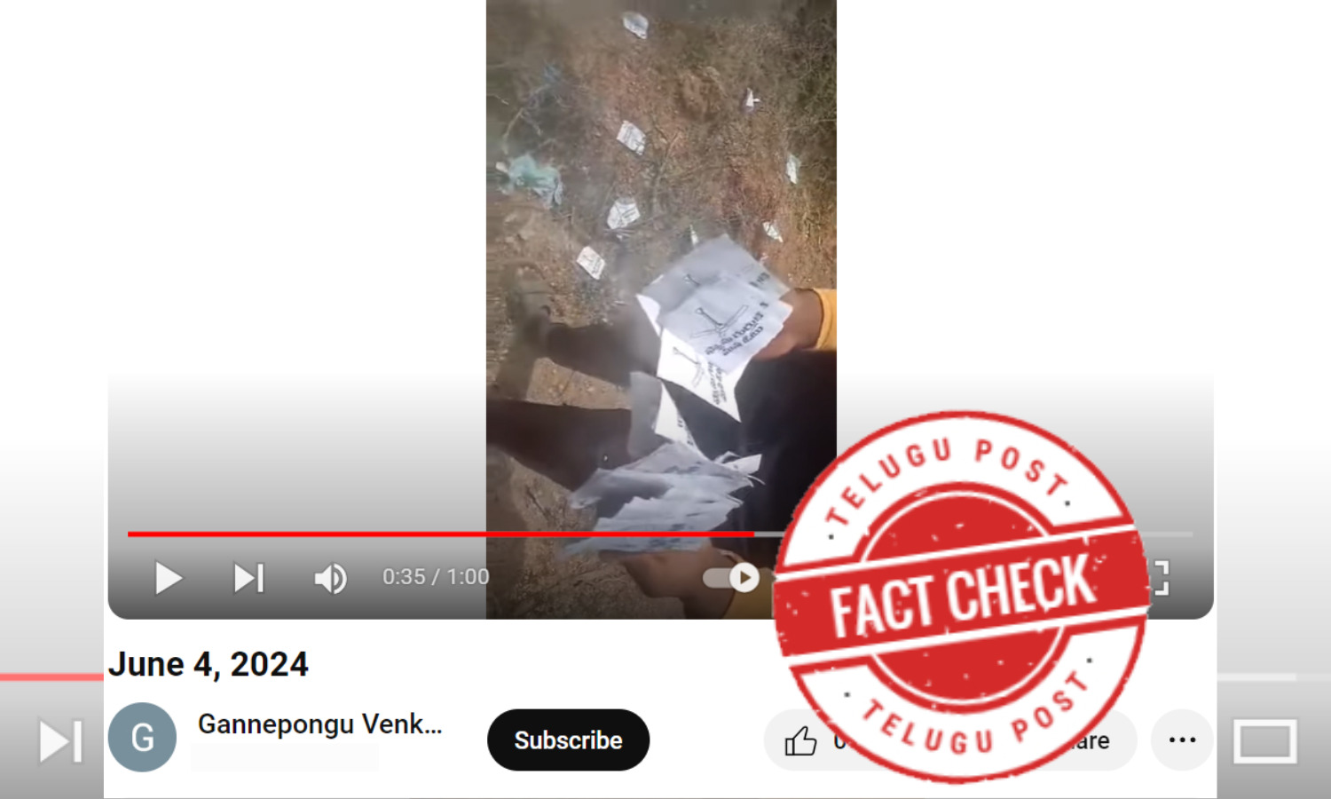 Fact Check: Viral video showing crumbled paper slips makes a false claim as VVPAT slips of YSRCP ...
