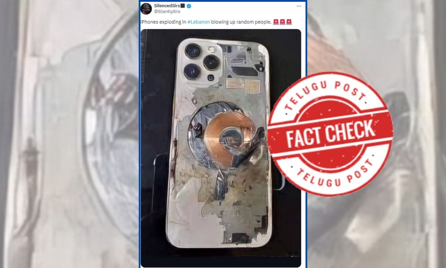 Fact Check: Viral image showing explosion of iPhone is not related to ...