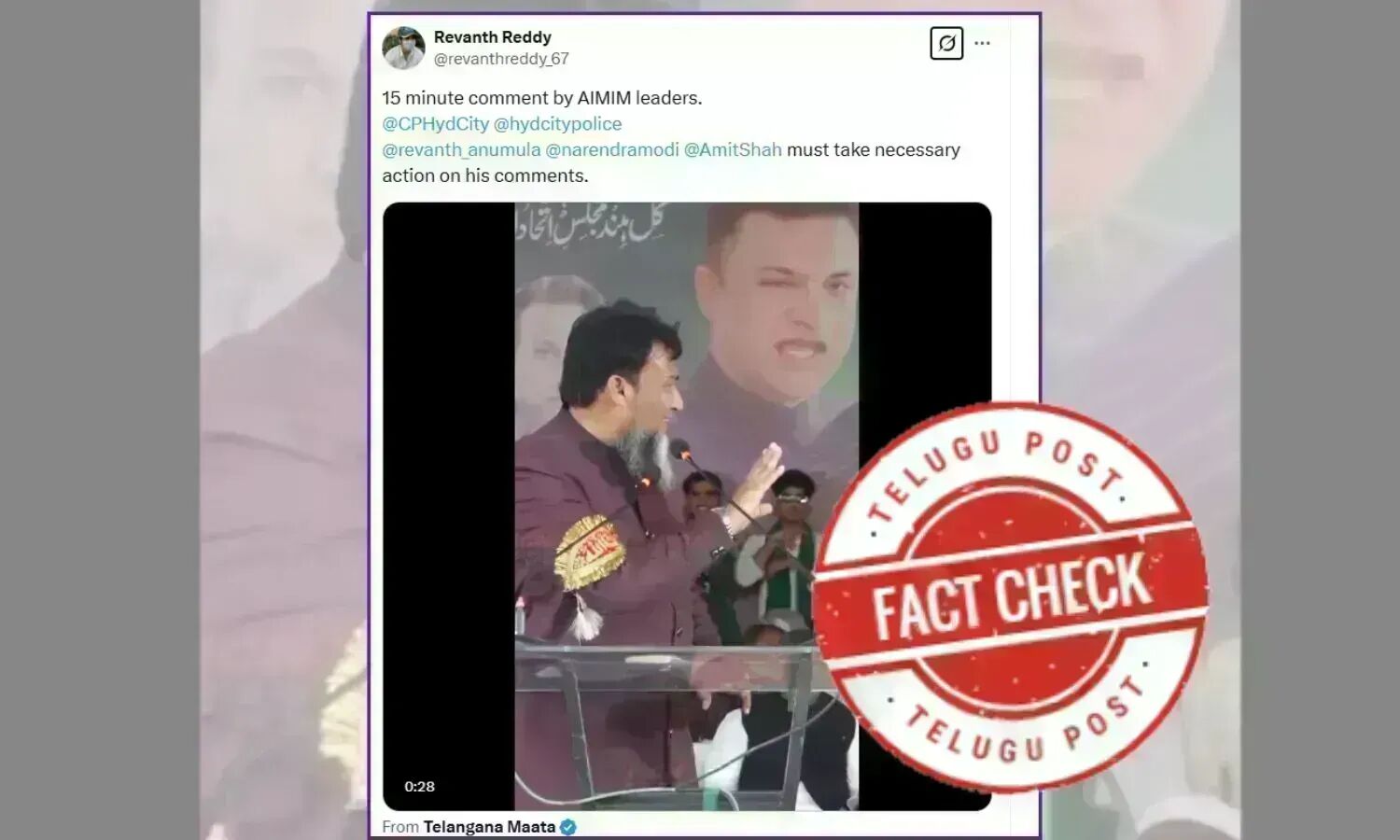 Fact Check: Video of AIMIM leader making “15-minute” remark is partly ...