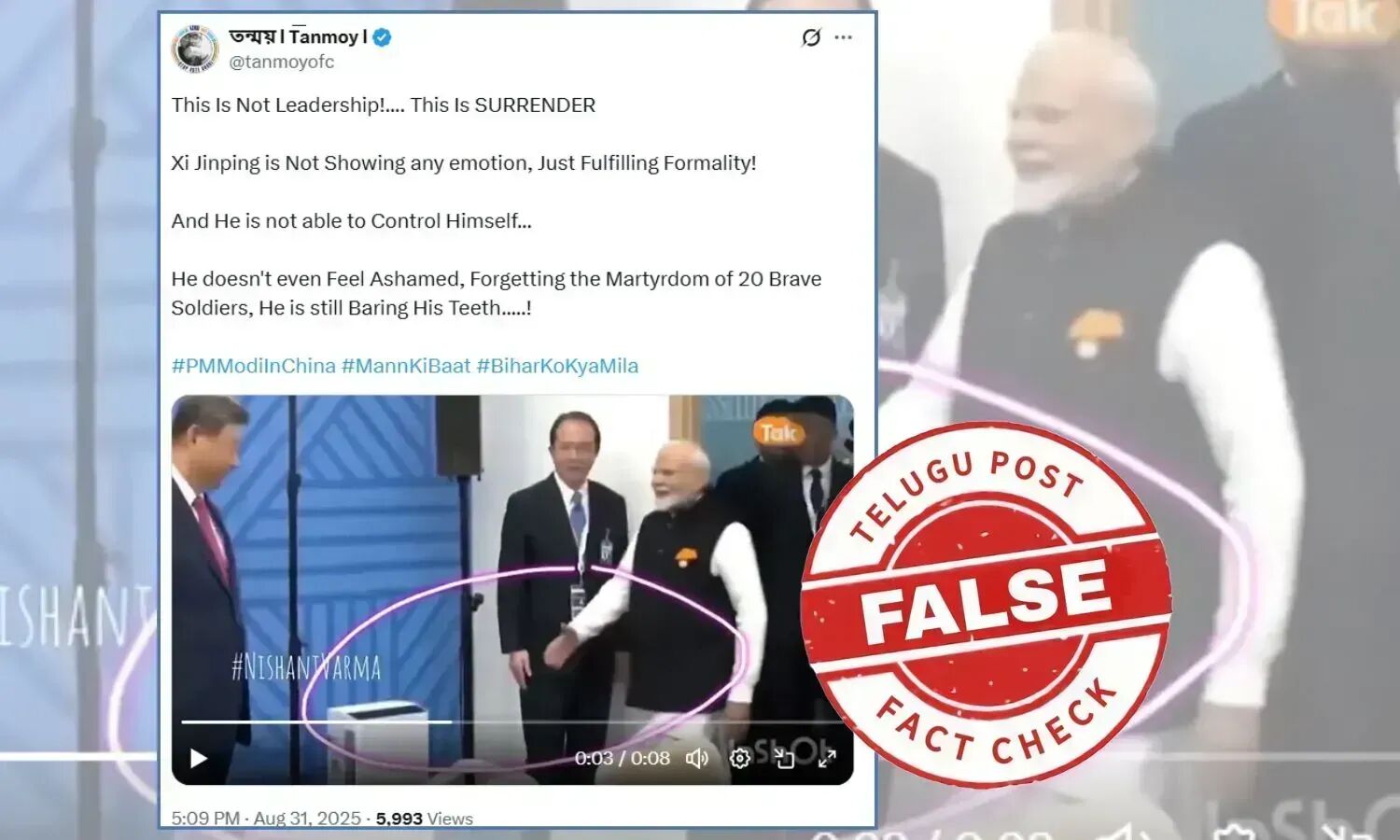Fact Check: Viral Claim that Xi Jinping Refused Handshake with PM Modi ...