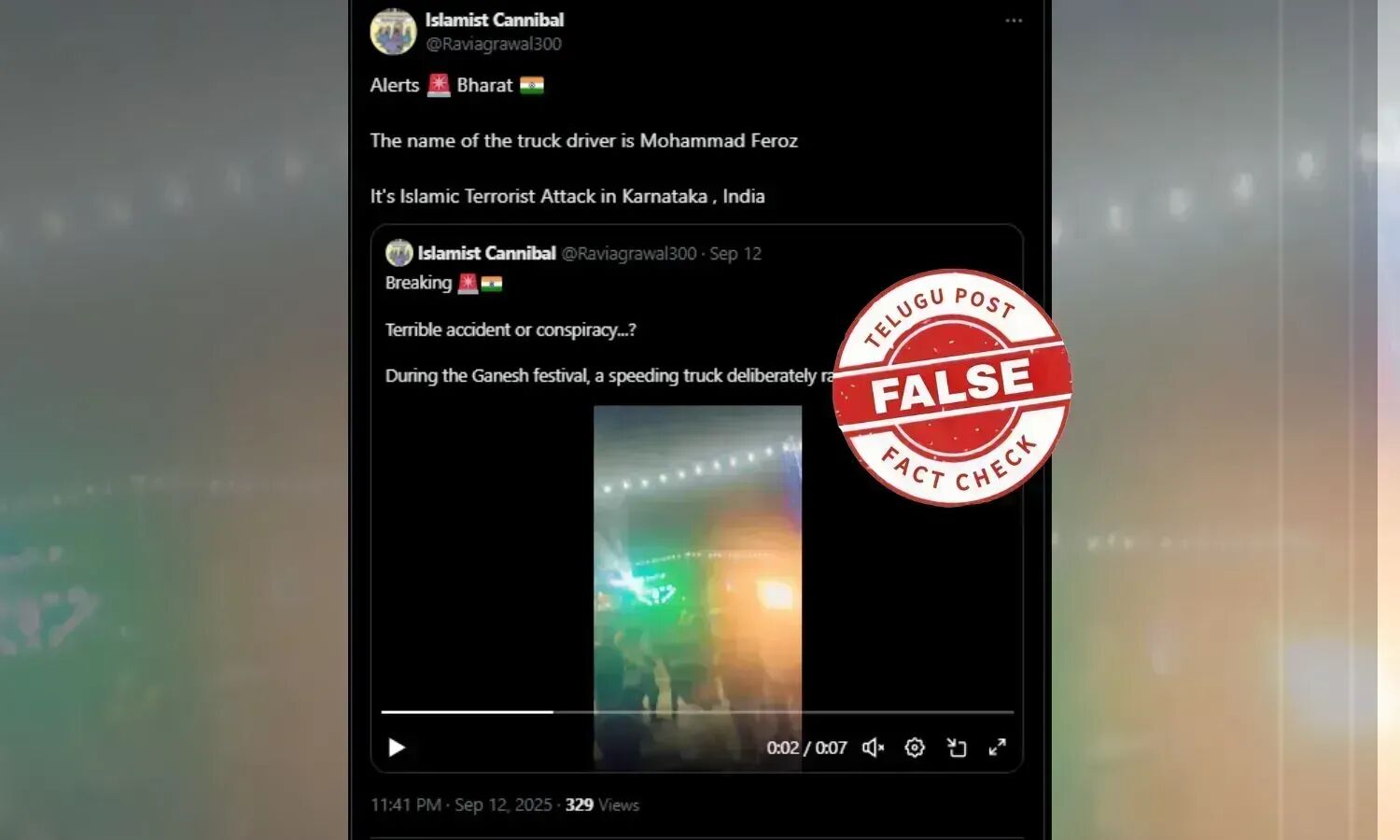 Factcheck: Karnataka Ganesh Procession Accident: Truck Driver ...